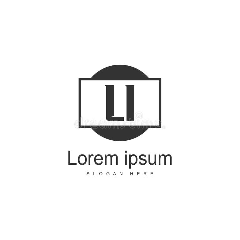 Initial LI Logo Template with Modern Frame. Minimalist LI Letter Logo ...