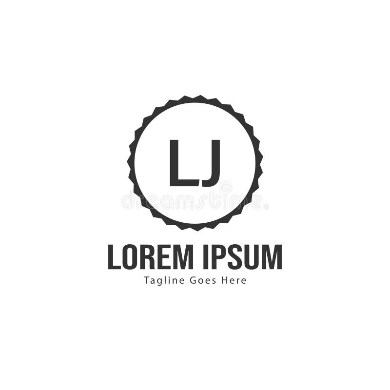 Initial LJ Logo Template with Modern Frame. Minimalist LJ Letter Logo ...