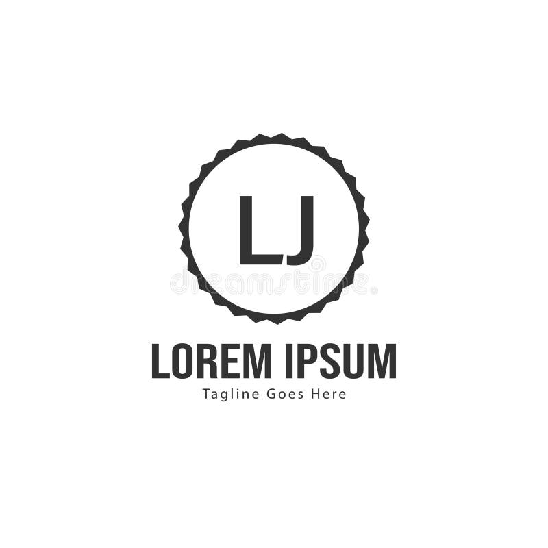 Initial LJ Logo Template with Modern Frame. Minimalist LJ Letter Logo ...