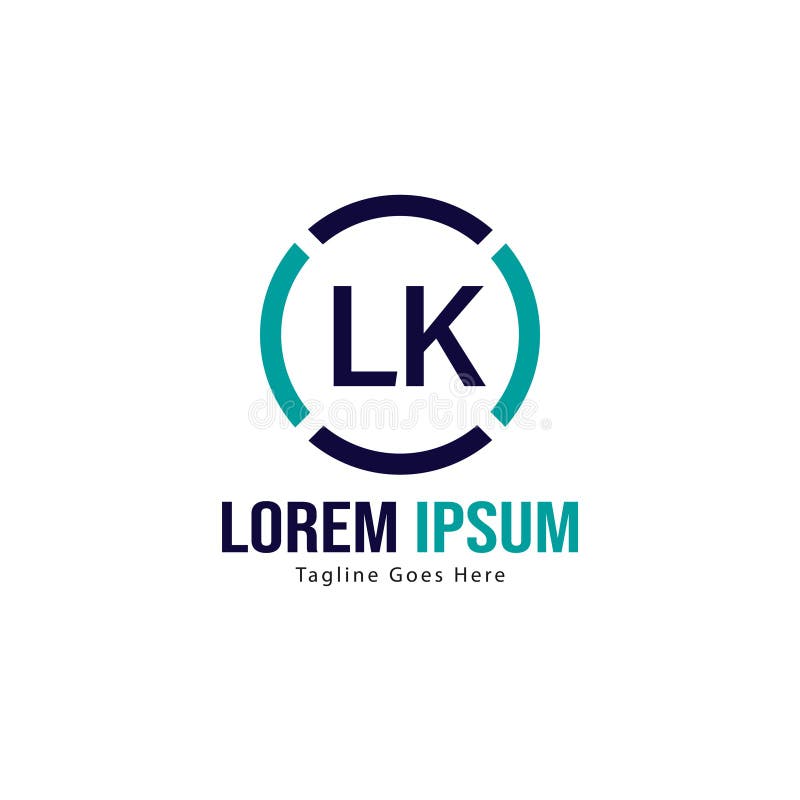 Initial LK Logo Template with Modern Frame. Minimalist LK Letter Logo ...