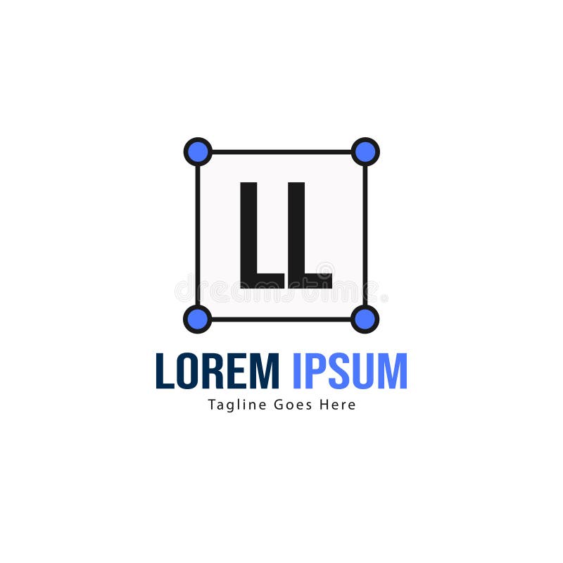 Initial LL Logo Template with Modern Frame. Minimalist LL Letter Logo ...