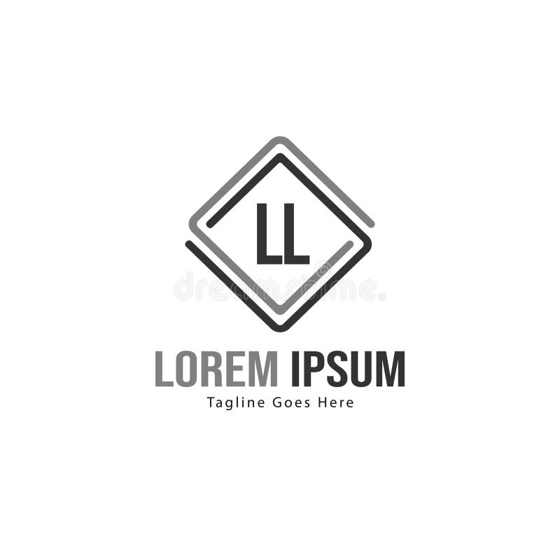 Initial LL Logo Template with Modern Frame. Minimalist LL Letter Logo ...