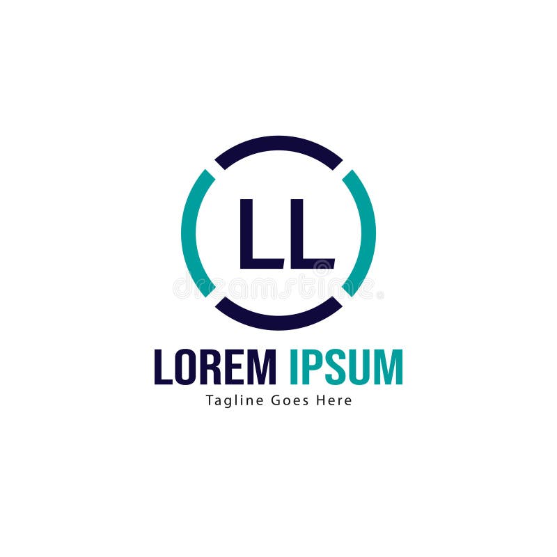 Initial LL Logo Template with Modern Frame. Minimalist LL Letter Logo ...