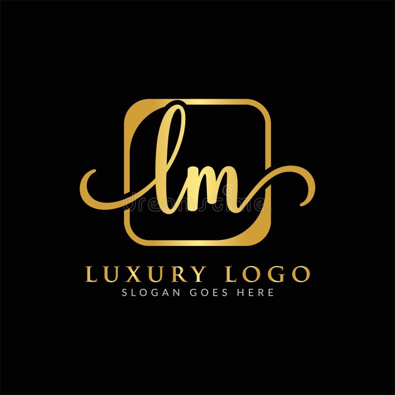 Initial LM Letter Logo Design Vector Template. Luxury Letter LM Logo ...