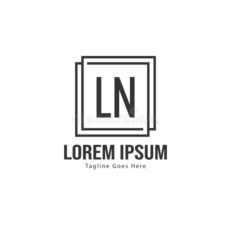 Initial LN Logo Template with Modern Frame. Minimalist LN Letter Logo ...