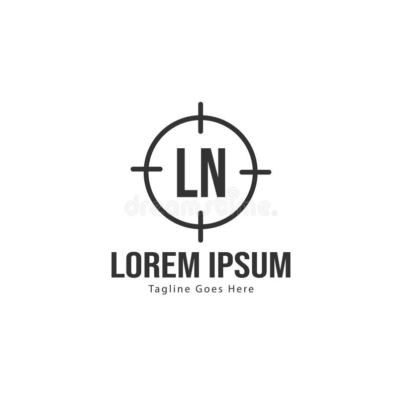 Initial LN Logo Template with Modern Frame. Minimalist LN Letter Logo ...