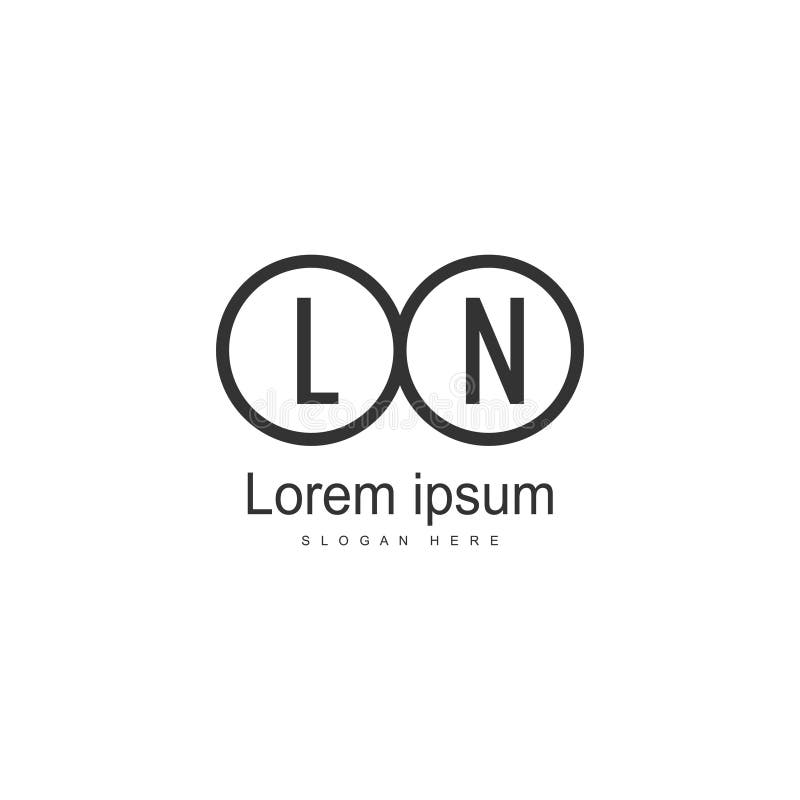 Initial LN Logo Template with Modern Frame. Minimalist LN Letter Logo ...