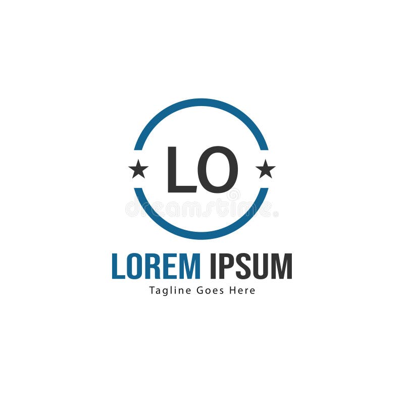 Initial LO Logo Template with Modern Frame. Minimalist LO Letter Logo ...