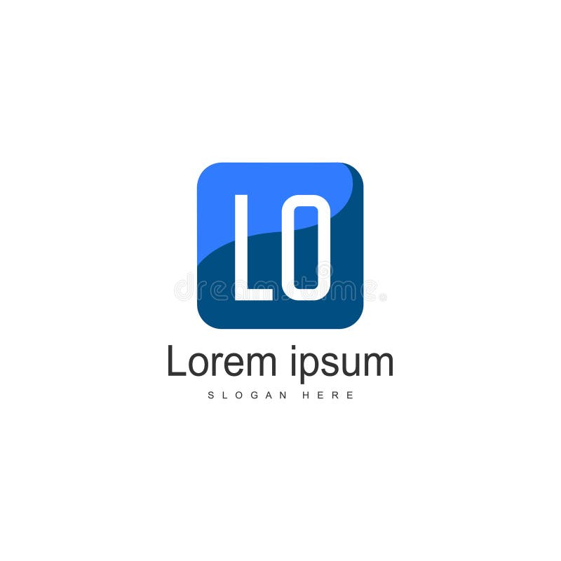 Initial LO Logo Template with Modern Frame. Minimalist LO Letter Logo ...