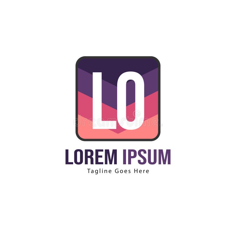 Initial LO Logo Template with Modern Frame. Minimalist LO Letter Logo ...