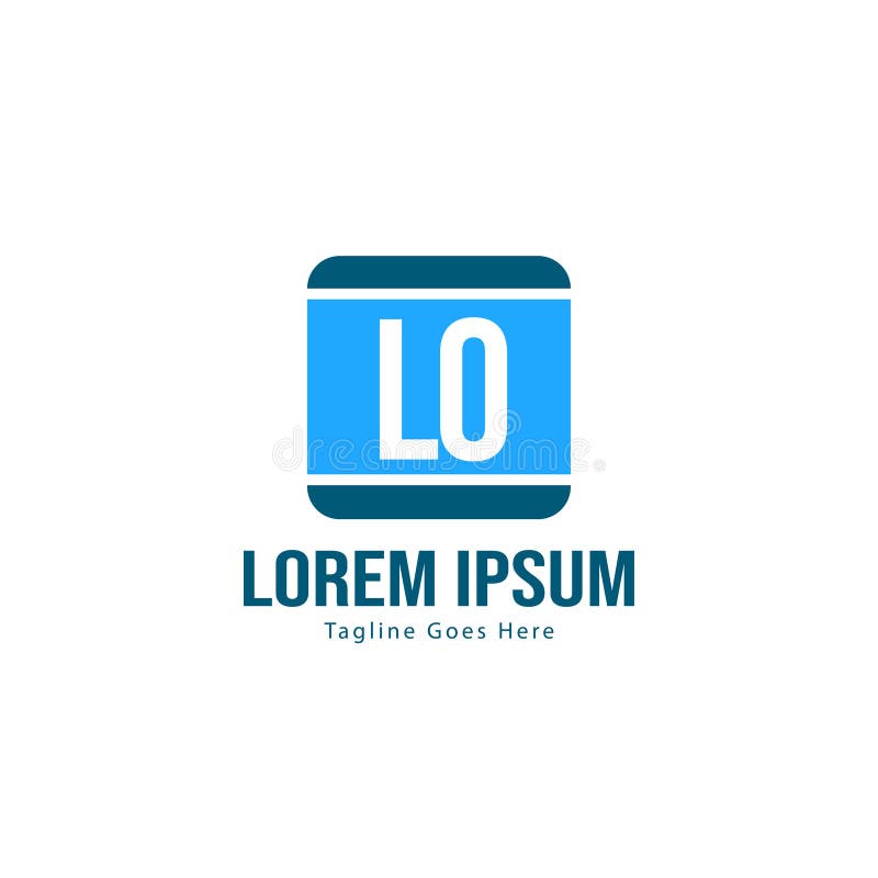 Initial LO Logo Template with Modern Frame. Minimalist LO Letter Logo ...
