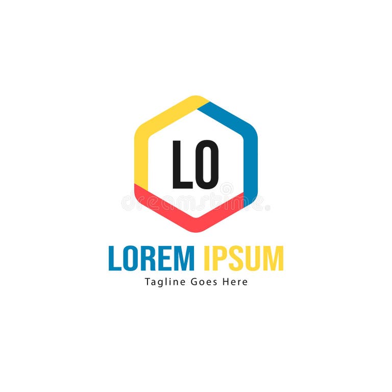 Initial LO Logo Template with Modern Frame. Minimalist LO Letter Logo ...