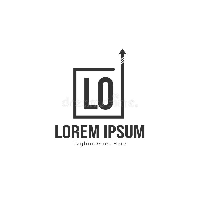 Initial LO Logo Template with Modern Frame. Minimalist LO Letter Logo ...