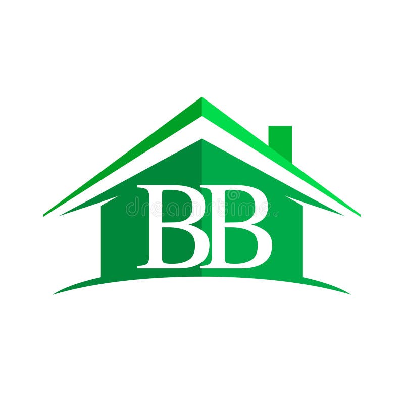 Initial Logo BB with House Icon and Green Color, Business Logo and ...