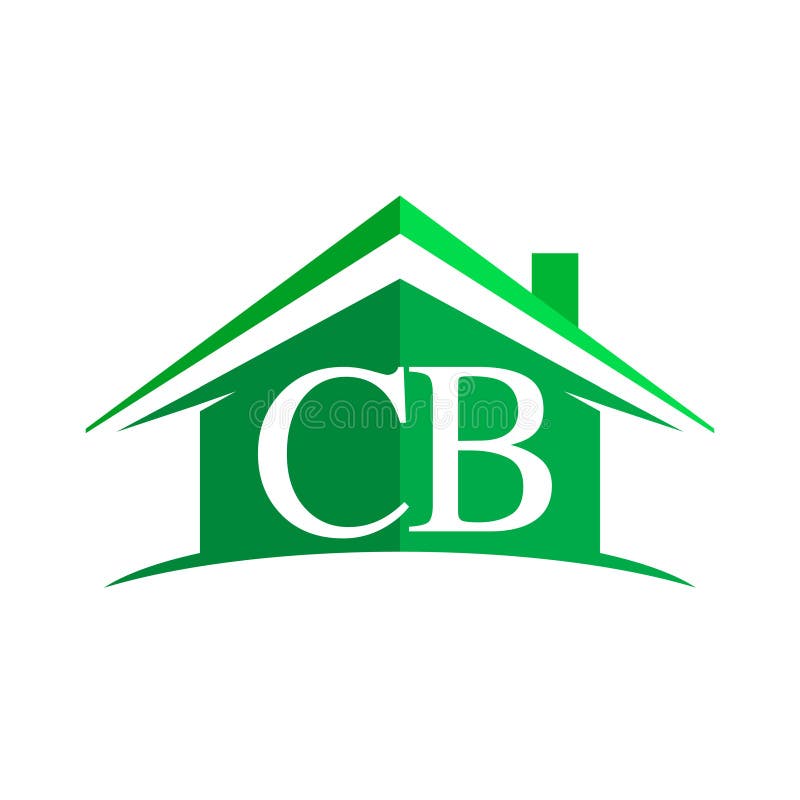 Initial Logo CB with House Icon and Green Color, Business Logo and ...