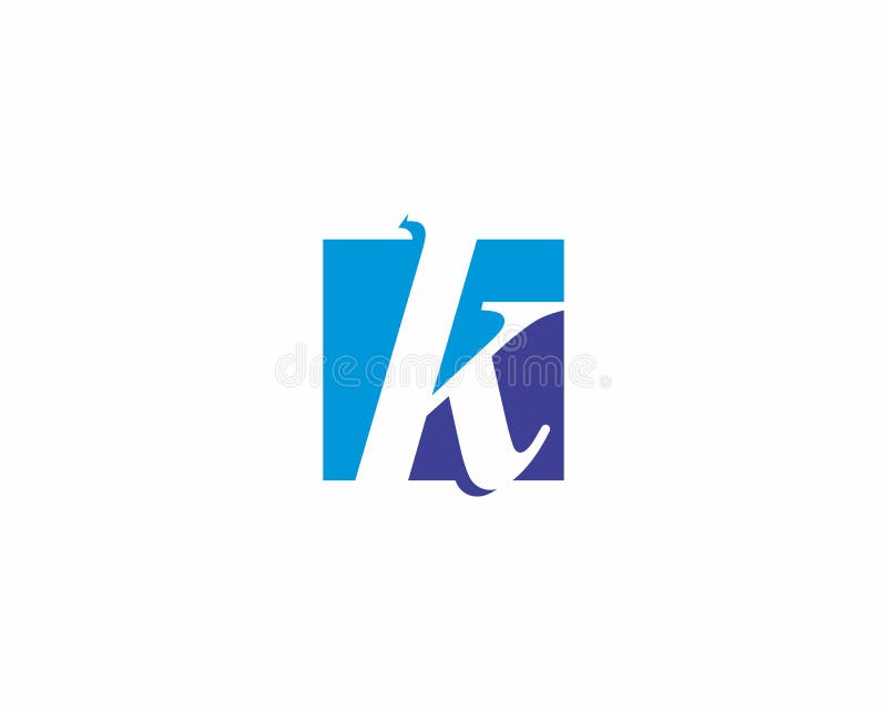 Letter K Logo Design Vector, Lowercase, Negative Space Stock Vector ...