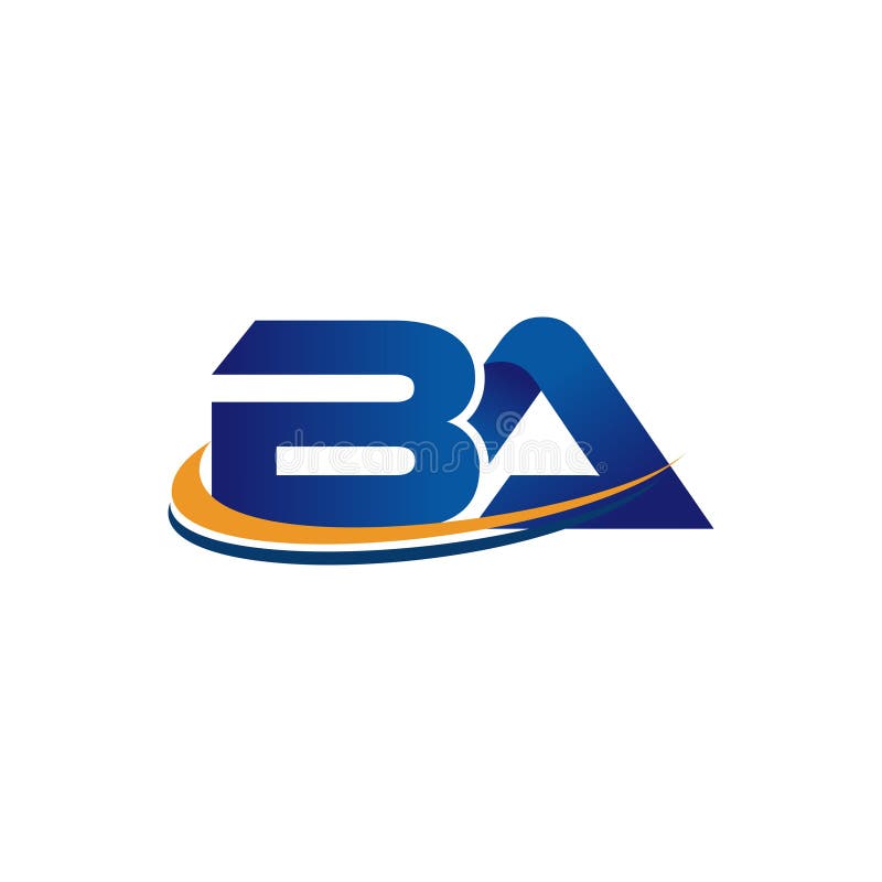 Initial logo design ba stock vector. Illustration of brand - 100926653
