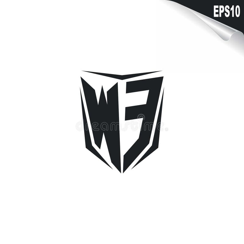 Initial we Logo Design with Shield Style, Logo Business Branding Stock ...