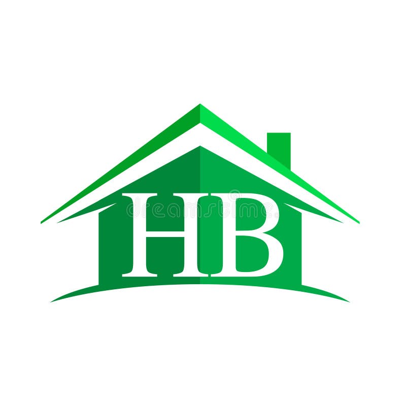 Initial Logo HB with House Icon and Green Color, Business Logo and ...