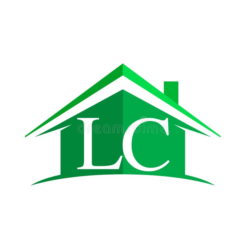 Initial Logo LC with House Icon and Green Color, Business Logo and ...