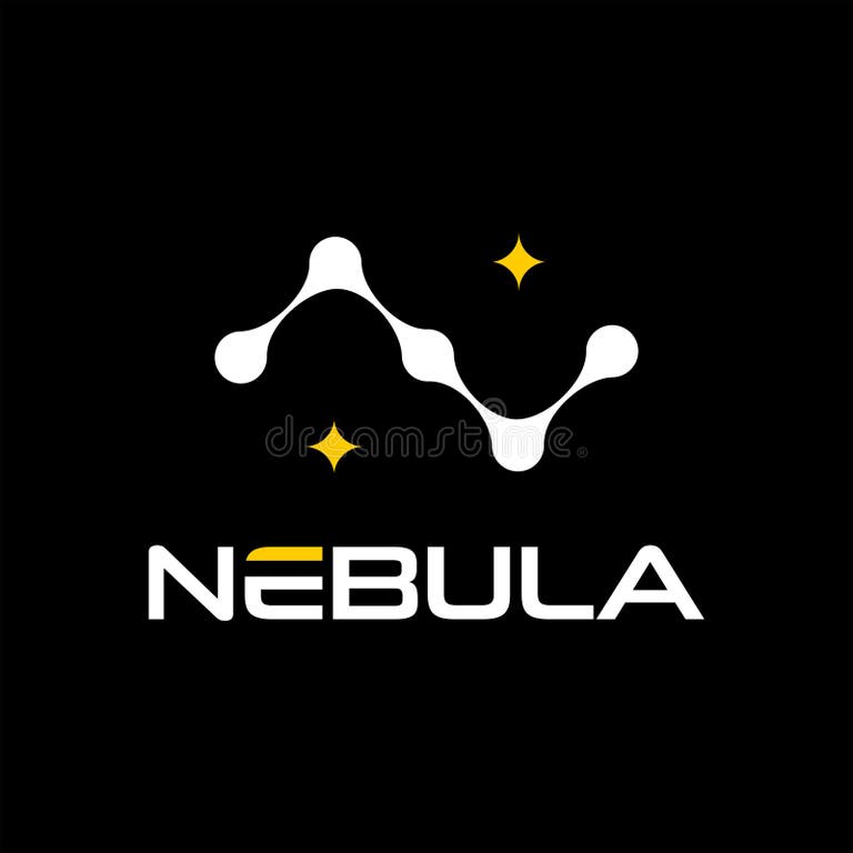Initial Logo from Letter N Present Nebula Star Stock Vector ...