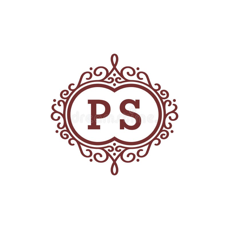 Initial Logo Letter PS Elegant Typeface Design Stock Vector ...
