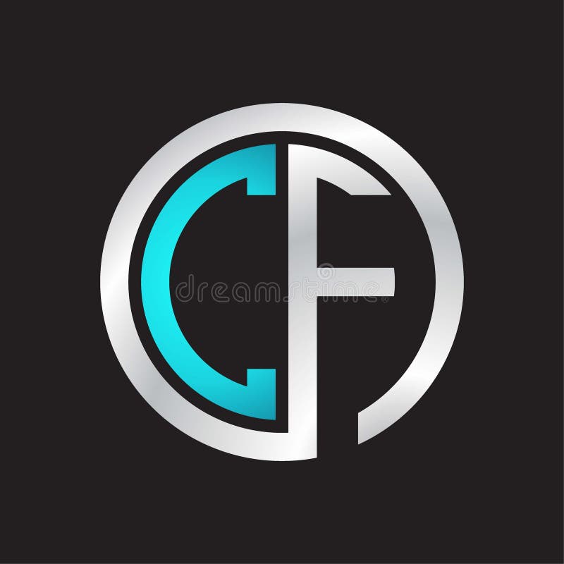 CF Initial Logo Linked Circle Monogram Stock Vector - Illustration of ...