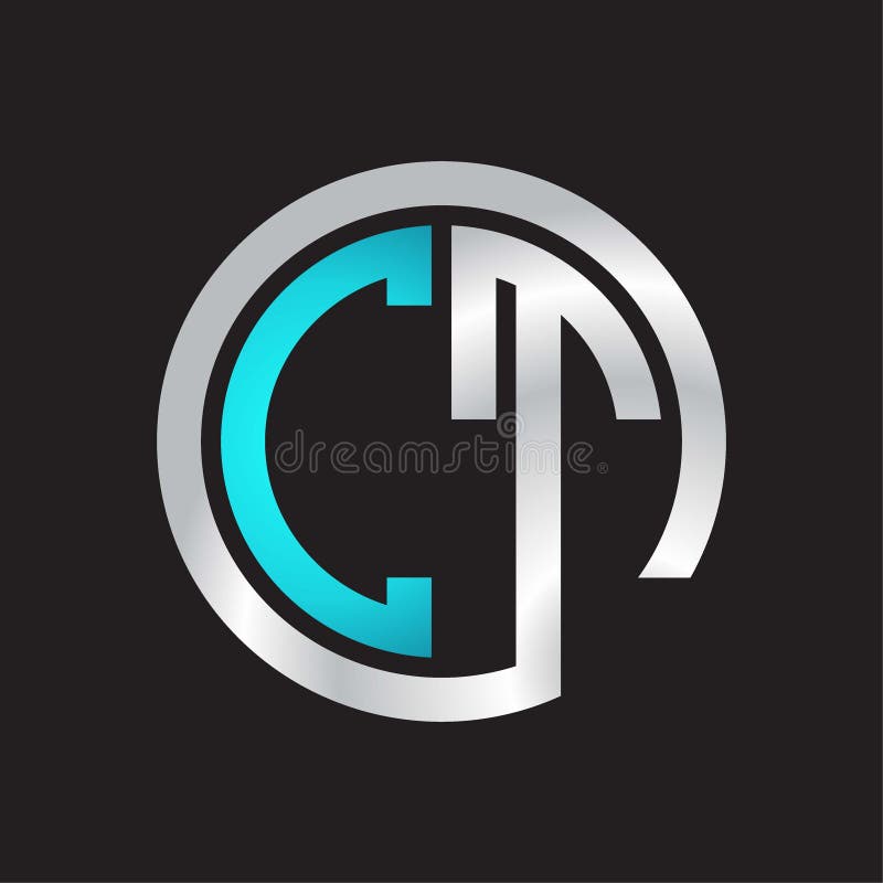 CT Initial Logo Linked Circle Monogram Stock Vector - Illustration of ...