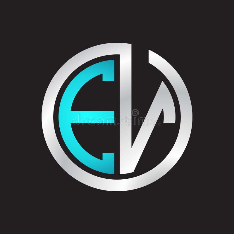 EV Initial Logo Linked Circle Monogram Stock Vector - Illustration of ...