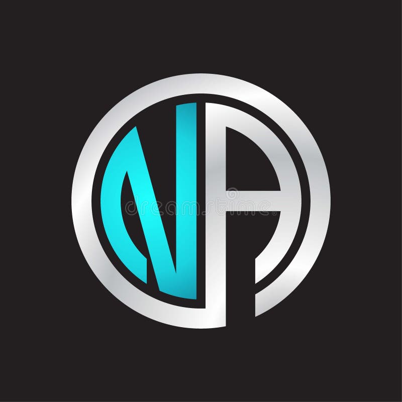 NA Initial Logo Linked Circle Monogram Stock Vector - Illustration of ...