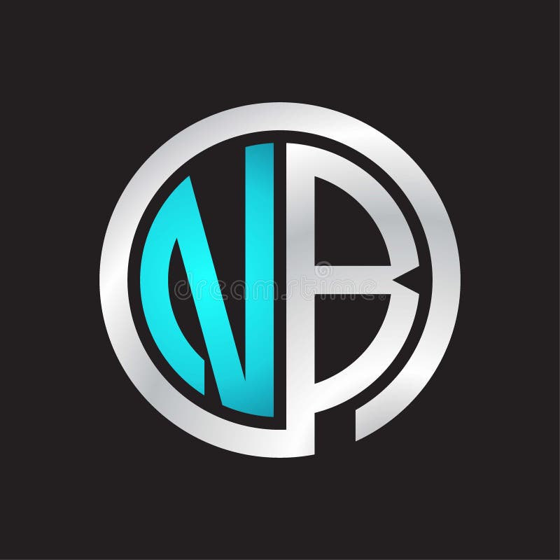 NB Initial Logo Linked Circle Monogram Stock Vector - Illustration of ...