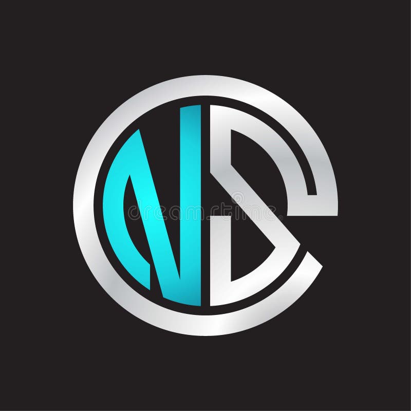 NS Initial Logo Linked Circle Monogram Stock Vector - Illustration of ...