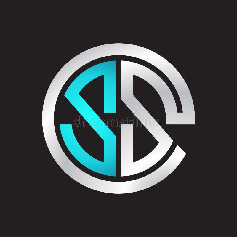 SS Initial Logo Linked Circle Monogram Stock Vector - Illustration of ...