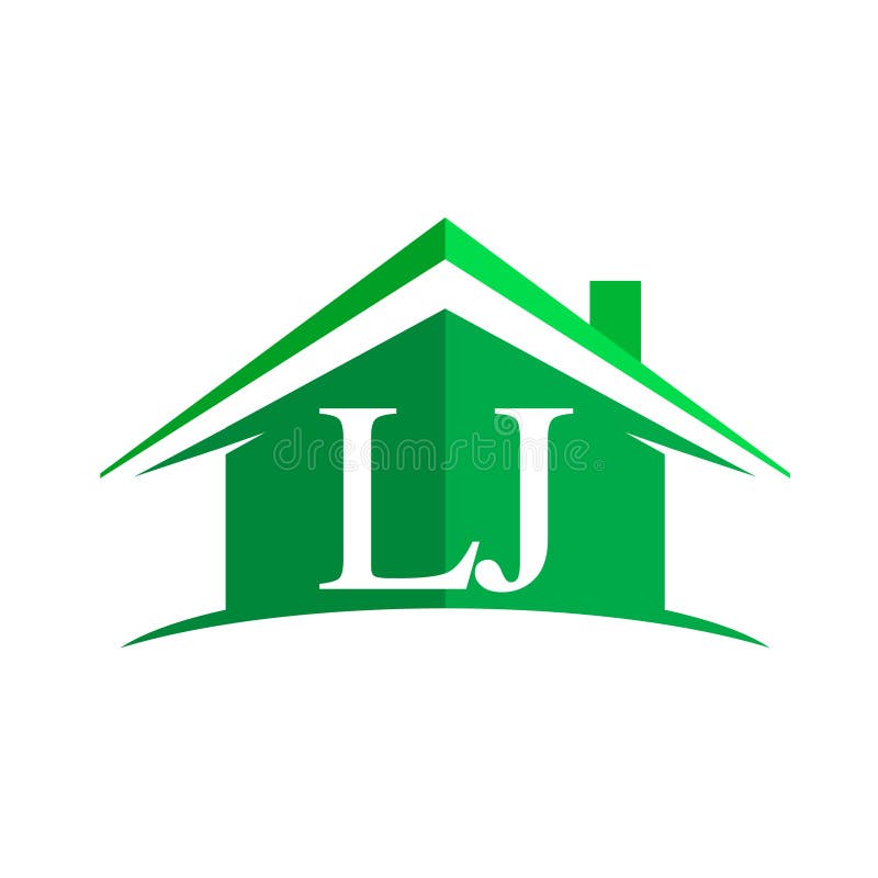 Initial Logo LJ with House Icon and Green Color, Business Logo and ...