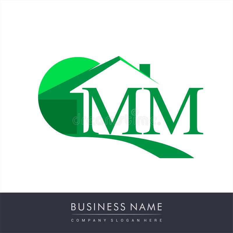 Initial Logo MM with House Icon, Business Logo and Property Developer ...