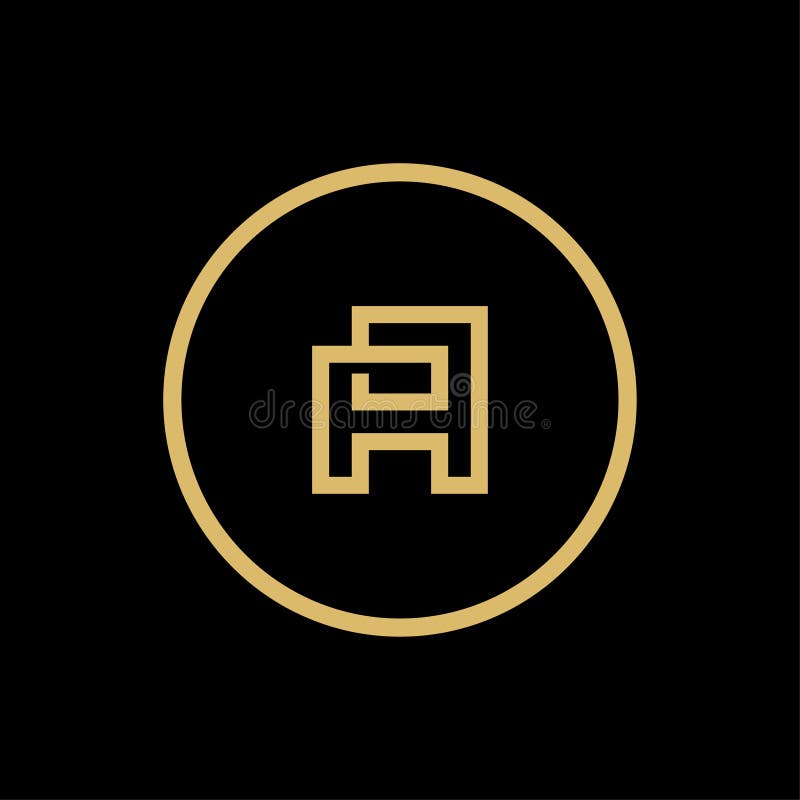 Initial a Logo Monogram in Line Art Style, Letter a Icon Design Stock ...