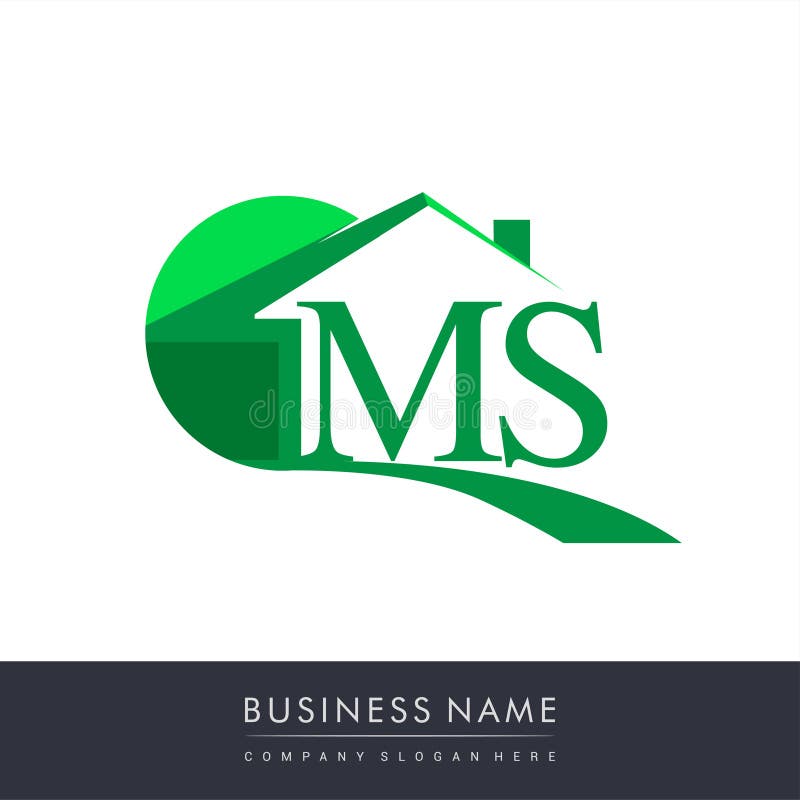 Initial Logo MS with House Icon, Business Logo and Property Developer ...