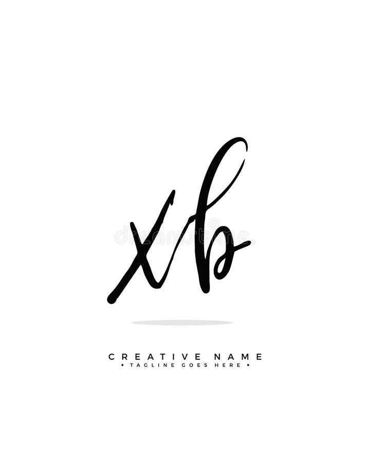 X B XB Initial Logo Signature Vector. Handwriting Concept Logo. Stock ...