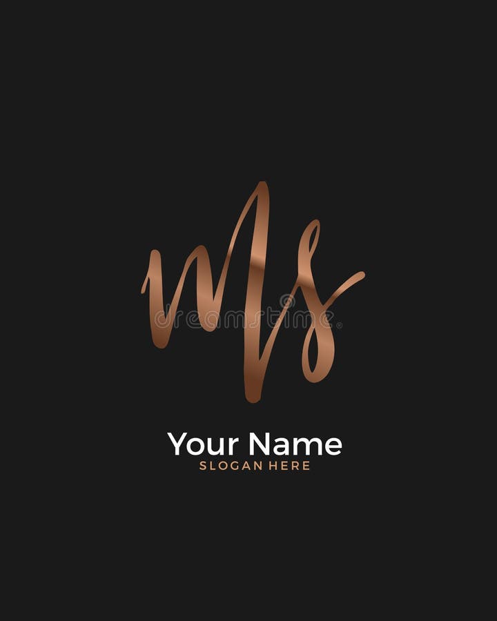 M S MS Initial Logo Signature Vector. Handwriting Concept Logo. Stock ...
