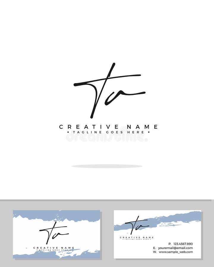 T a TA Initial Logo Signature Vector. Handwriting Concept Logo. Stock ...