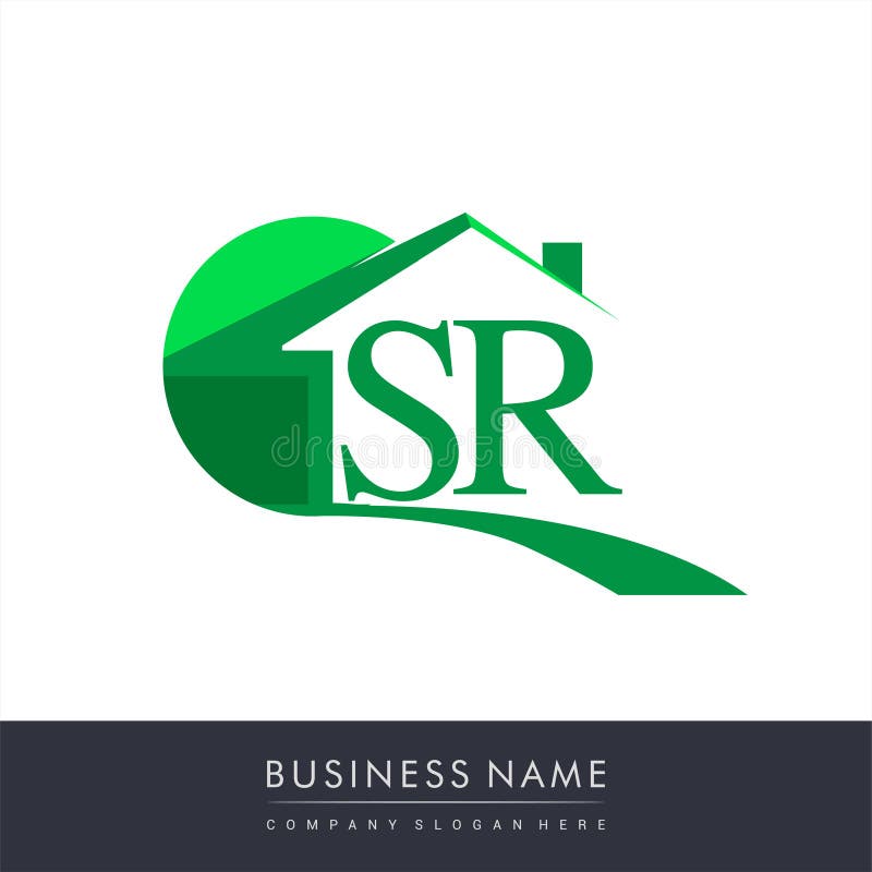 Initial Logo SR with House Icon, Business Logo and Property Developer ...
