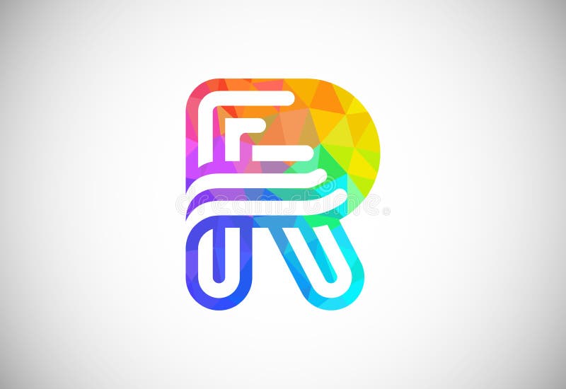 Initial Low Poly R Alphabet. Graphic Alphabet Symbol for Corporate ...