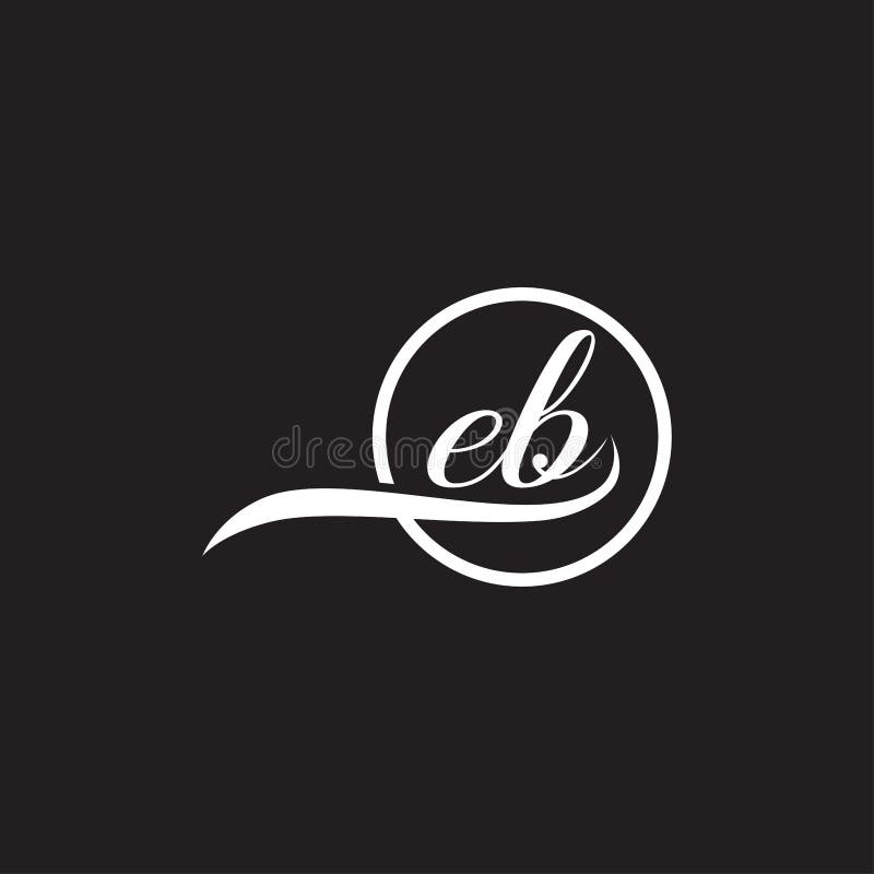 EB Initial Handwriting Logo Design Stock Vector - Illustration of font ...