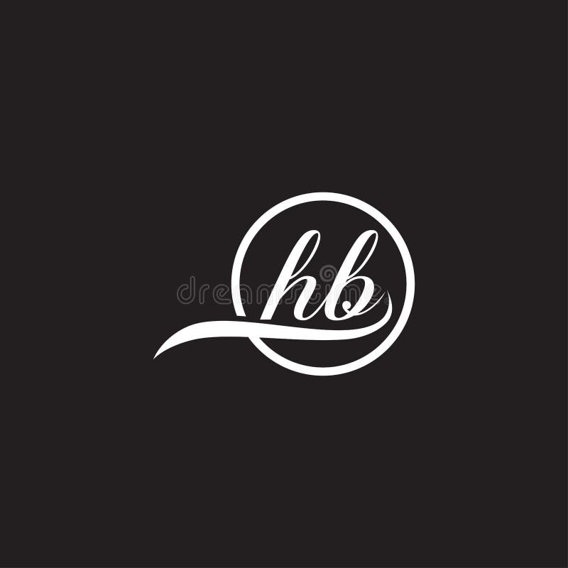 Initial Lowercase Letter HB Rounded Logo on Multiple Backgrounds, HB ...