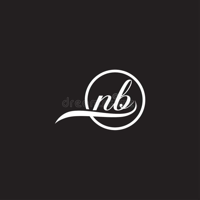 Initial Lowercase Letter NB Rounded Logo on Multiple Backgrounds, NB ...