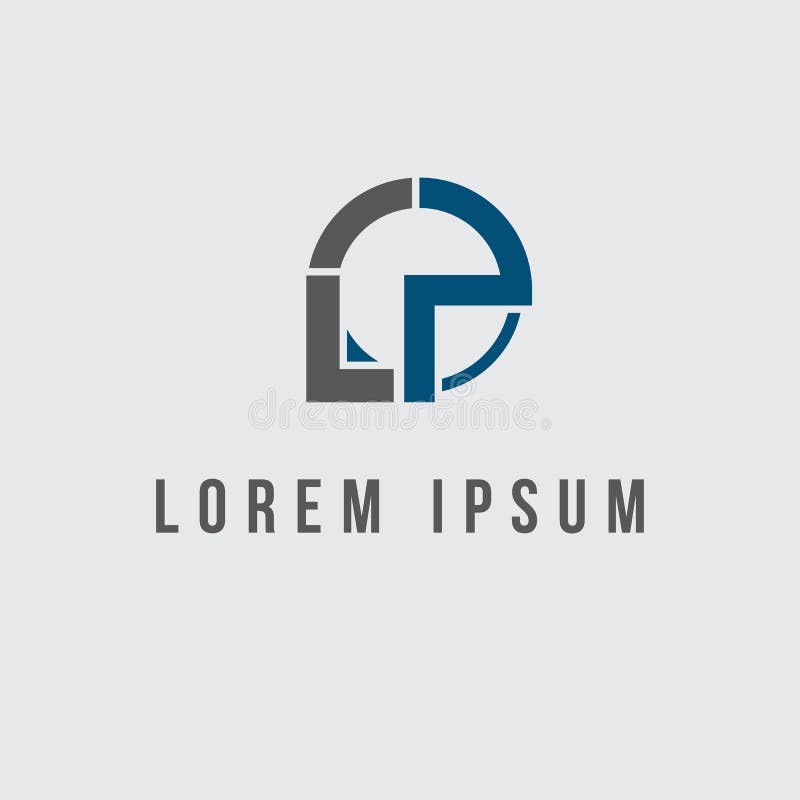 Initial LP Letter Symbol Design Vector Template Stock Vector ...
