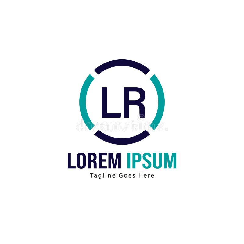 Initial LR Logo Template with Modern Frame. Minimalist LR Letter Logo ...