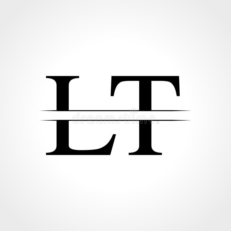 Initial LT Letter Logo Design Vector Template. Abstract Black Letter LT ...