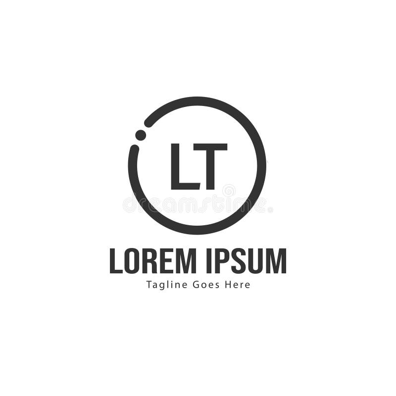 Initial LT Logo Template with Modern Frame. Minimalist LT Letter Logo ...
