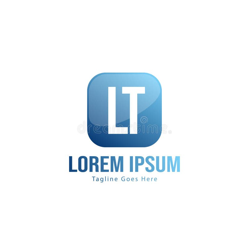 Initial LT Logo Template with Modern Frame. Minimalist LT Letter Logo ...